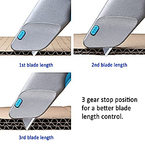 Nova Squeeze Trigger Utility Knife and Heavy Duty Box Cutter, Self Retractable Safety Knife, Ergonomic Aluminum Body, Safety-Lock Design, Durable and Safe
