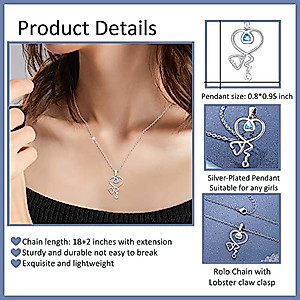 Tarsus Nurse Necklace for Women Stethoscope Necklace Nursing Gifts for Nurses Doctors Graduation Gifts for Medical Students Nurses