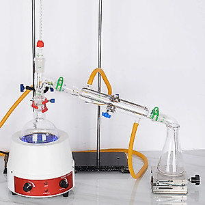 FunChem Single Neck 1 Neck Round Bottom Flask RBF, Glass Boiling Flask with 24/40 Standard Taper Outer Joint (500 mL)