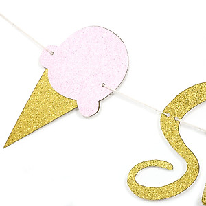 Personalized Shes Been Scooped Up Banner, Bridal Shower,Engagement, Bachelor Party Banner, Ice Cream Banner，Shes Been Scooped Gold Party Banner。