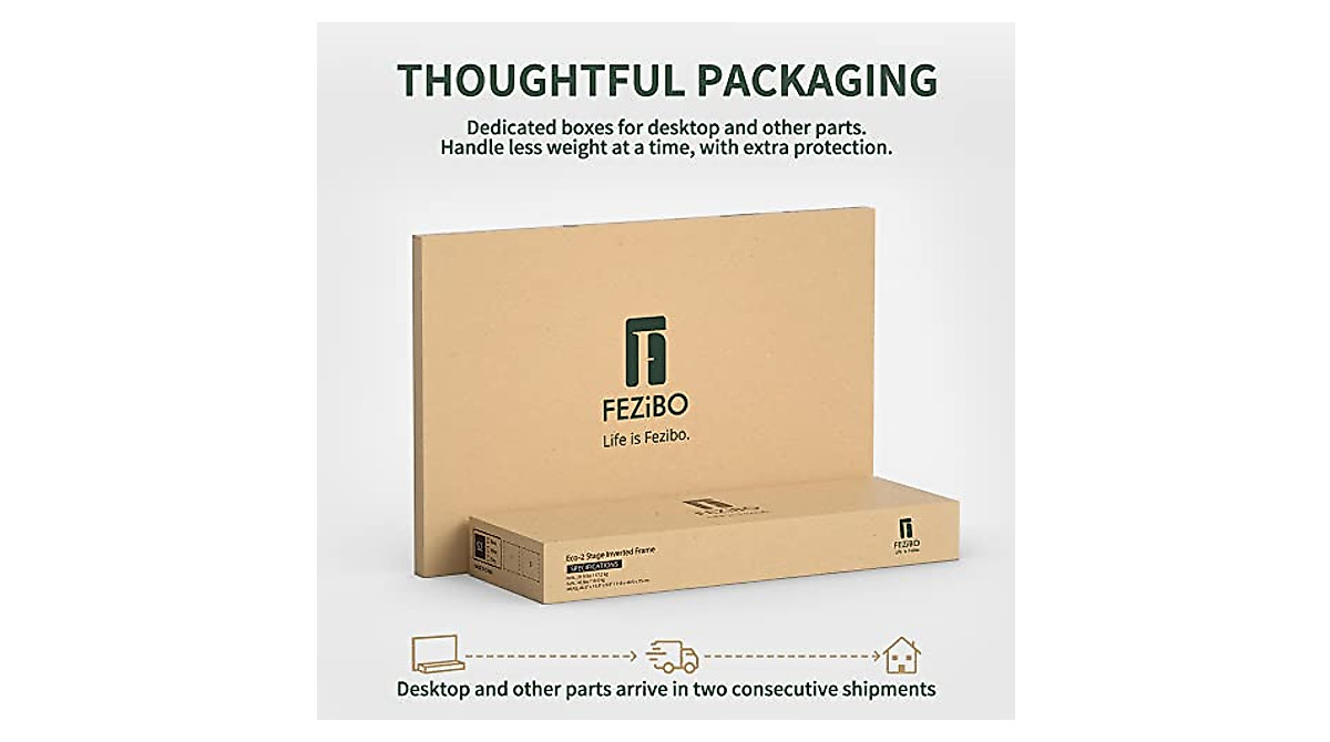 Adjustable Electric Standing Desk with Drawers | FEZIBO