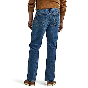 Wrangler Men's Relaxed Fit Boot Cut Jean, Oxford Blue