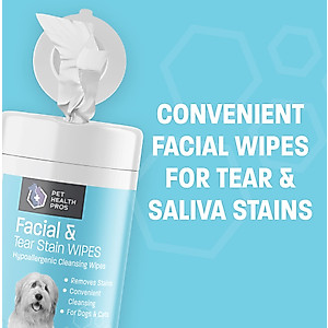 Pet Health Pros Dog Eye Wipes Tear Stain Remover for Dogs & Cats - Cat and Dog Tear Stain Remover Wipes - Cat Eye Wipes to Clean Tear Stains, Crust and Dirt - Fragrance Free Eye Wipes for Dogs - 60 ct