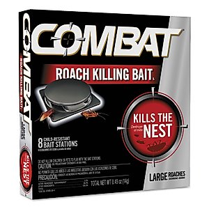 Combat 41913 Source Kill Large Roach Killing System Child-Resistant Disc 8/Box