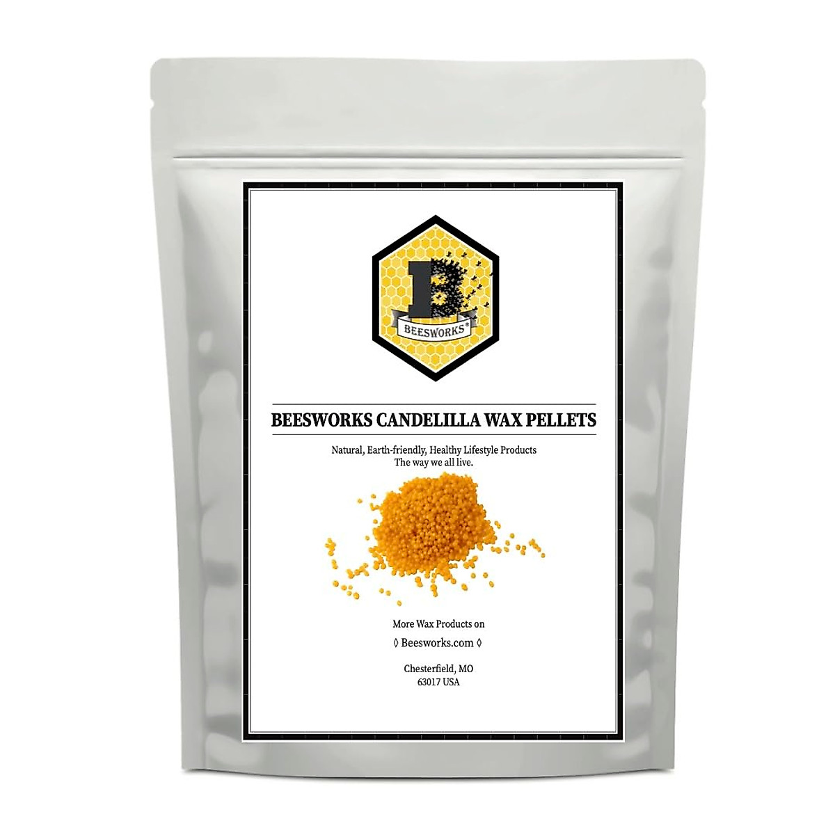 Beesworks Candelilla Wax Pellets Approximately 1lb (16 Ounce) | 100% Pure Food Grade Vegan Wax for DIY Candle Making, Soap, and Lip Balm | Cosmetic Grade Wax