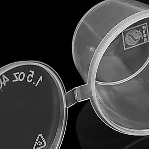 WellieSTR 500 PACK 35ml Mini Plastic Disposable Portion Cups With Lids