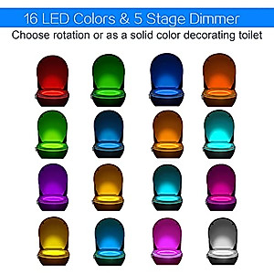 Chunace Rechargeable Toilet Night Light, LED Toilet Bowl Nightlights with Motion Activated Sensor - Fun Bathroom Accessory Cool Gadgets for Home Decor Unique Stocking Stuffers for Kids