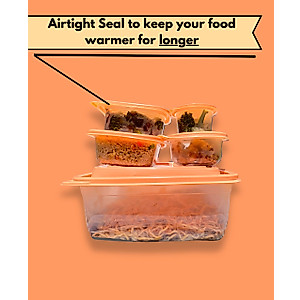 Room 2 Room 42-Piece Food Storage Container Set For Food Storage, Dishwasher Safe, Airtight, BEST VALUE (Orange)