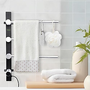 Electric Towel Warmer - Stainless Steel Towel Warmer | 3-Bar Bathroom Towel Heater, Electric Heated Towel Racks for Kitchen/Apartment/Hotel