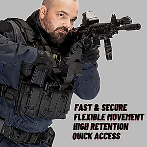 Molle Mag Pouch for Rifle & Pistol Ammo, Super Durable, Lightweight and Secure. Triple Stacker Magazine Pouch for High Speed Use