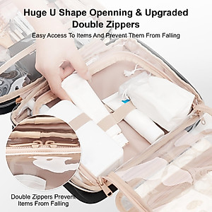 Everfun Hanging Travel Toiletry Bag for Women Traveling With Leakproof Compartment Makeup Cosmetic Organizer Dopp Kit Travel Accessories Essentials Must Have