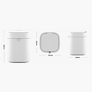 townew T Air X White 3.5 Gallon Smart Trash Can | Diaper Pail | Self-Sealing, Motion Activated, Rechargeable, Small