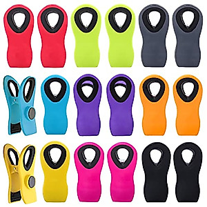 18 Pack Bag Clips with Magnet,Chip Clips Bag Clips Food Clips,Bag Clips for Food Storage,Magnet Clips,Magnetic Bag Clips for Bread Bags,Snack Bags,Food Bags,Clips for Fridge,9 Assorted Bright Colors