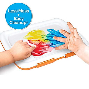 Crayola Washable Finger Paint Station, Less Mess Finger Paints for Toddlers, Kids Gift