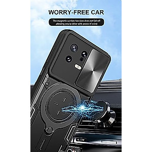 Compatible with Infinix Note 30 Pro Case,Car Mount Magnetic Shell Compatible with Infinix Note 30 Pro X678B Kickstand with Slide Lens Case Cover HEI