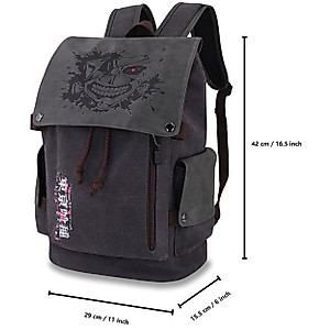 Roffatide Canvas Laptop Backpack Women Men Canvas Backpack bag Grey