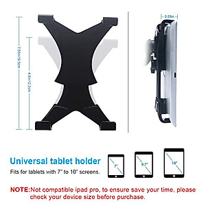 Car Tablet iPad Holder Mount, Suction Cup Tablet Holder Stand for Car Windshield Dash Desk Kitchen Wall Compatible with iPad Mini Air Samsung Galaxy Tab A S Series All 7-10 inches Tablet
