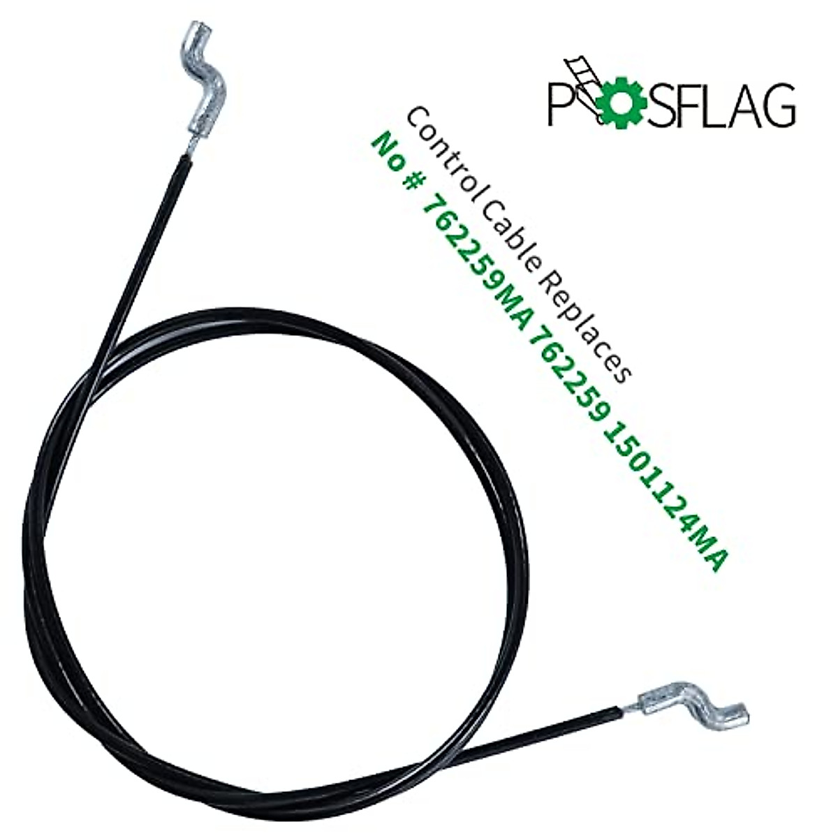 POSFLAG 762259MA Auger Drive Cable with F6RTC Spark Plug Replaces Murray 762259, 1501124MA for Murray 7524ES, 824LD, BL924R, CL61750R, HN421, ML61900R, MN421, PM40, PSB210, SN421, ST661BS Snowthrowers