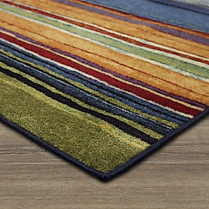 Mohawk Home Rainbow Stripe 1' 8" x 2' 10" Area Rug - Multicolor - Perfect for Living Room, Dining Room, Office