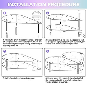 NiHome Cake Pop Stand Non Sticking Out, 24 Holes Acrylic Cake Pop Holder, Lollipop Cakepopsical Stand for Wedding Birthday Party Celebration, Heart Shaped
