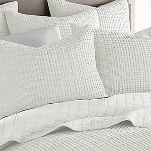 Levtex Home - Mills Waffle - Full/Queen Quilt Set - Cream Cotton Waffle - Quilt Size (88 x 92in.), Sham Size (26 x 20in.)