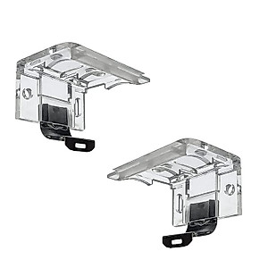 BOLWHAO 6 Pcs Cordless Shade Bracket, Mounting Bracket with Metal Clip for 1" (25MM) Pleated Shades Cordless Blinds Headrail Holder Clip PVC Cordless Honeycomb Cellular