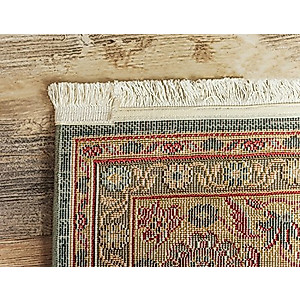 Unique Loom Edinburgh Collection Classic Oriental Traditional French Cottage Inspired Intricate Design Area Rug (6' 0 x 9' 0 Rectangular, Light Blue/ Beige)