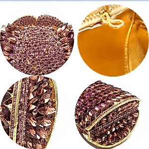 ZLXDP Colorful Rhinestones Crystal Evening Clutches Bag Wedding Dress Bridal Diamond Chains Shoulder Handbags Purses