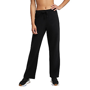 Champion, Lightweight Lounge, Comfortable Jersey Pants for Women, 31.5" (Plus Size Available), Black, X-Large