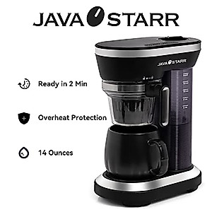 JAVASTARR Coffee Maker with Grinder Built in, Coffee Grinder and Maker All in One, Bean to Cup Grind and Brew Coffee Maker, Capacity 12-15 Oz Steam Pressure Technology Grinding Coffee Makers