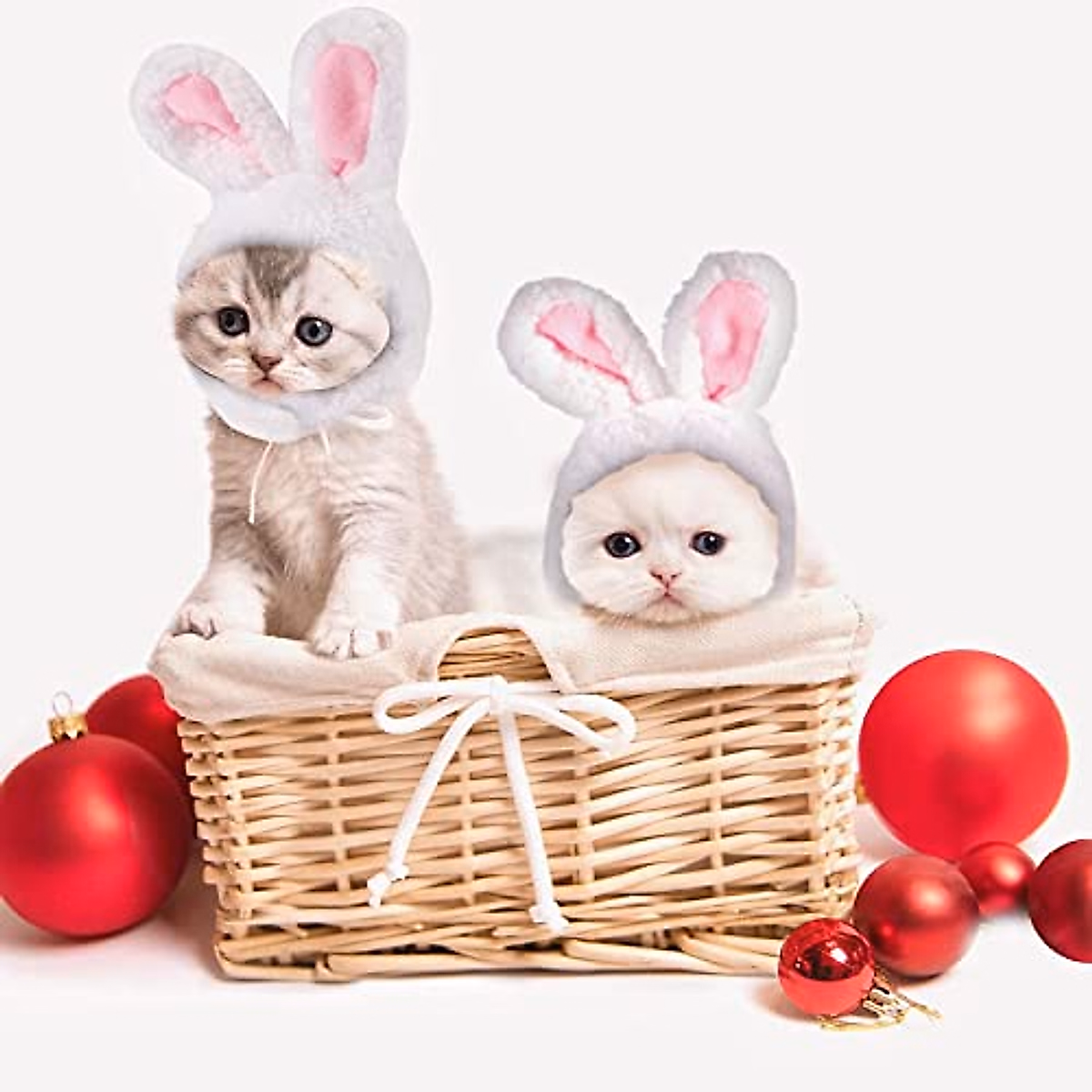 Bunny Rabbit Ears Hat, Cute Easter Pet Hats Easter Costume for Cat Small Dogs Dress Up Party Easter Headwear