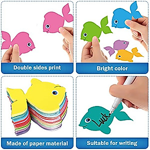 Colorful Fish Paper Cutouts for Classroom & Party Decor - 200 Pieces