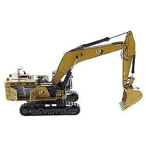 Caterpillar 395 Next Generation Hydraulic Excavator (General Purpose Version) Yellow with Operator and Additional Tools High Line Series 1/50 Diecast Model by Diecast Masters 85709