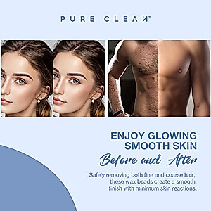 Wax Warmer, PURECLEAN Hair Removal Home Waxing Kit, Hard Wax Kit with 4 Formula Wax Beads for Body Women Men at Home Waxing