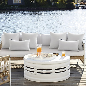 MIULEE Pack of 4 18x18 Inch Outdoor Pillow Inserts Waterproof Decorative Throw Pillow Insert, Square Lumbar Garden Pillow Form for Patio Sofa Couch