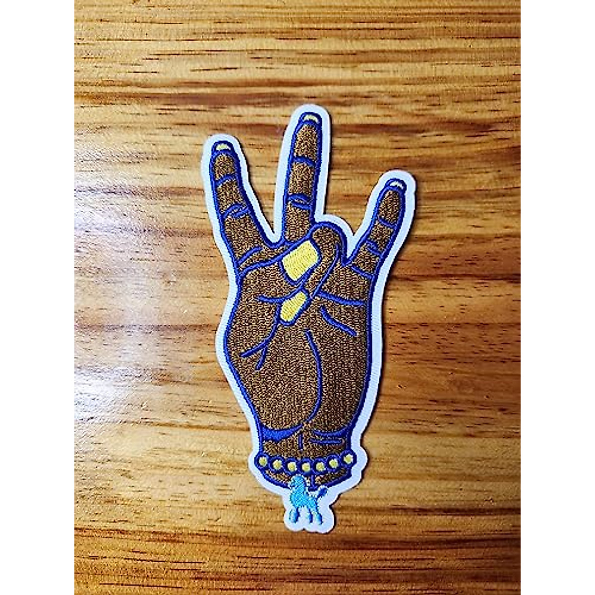 2.5" x 5" Sigma Gamma Rho "Hand Sign" Iron on Chenille and Embroidered Patch