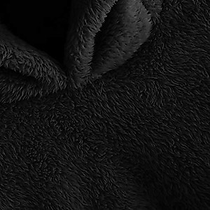 Womens Casual Hooded Sweatshirt Loose Drawstring Pullover Hoodies Long Sleeve Solid Bear Ear Sweatshirt Tops