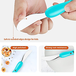 Lehoo Castle Toddler Utensils Set, 6PCS Dinosaur Toddler Silverware Spoon and Fork Knife Set, Children's Flatware Set