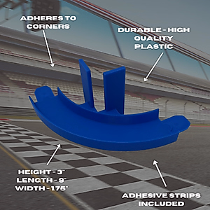 Corner Wall Mount Track Compatible with Hot Wheels | 90 Degree Turn with Removable Adhesive for Mounting to Wall | Made in USA (Outside Curve, 3-Pack)