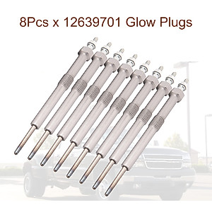 12639701 Diesel Glow Plugs 9G for Duramax LLY LML LMM Chevy&GMC LBZ LGH 6.6L, 2006 2007 2008 2009 2010 2011 2012 2013 2014 2015 2016 Silverado, Savana, Sierra, Express Replaces# 97364968