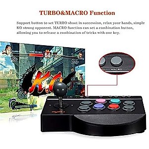 PXN Arcade Stick PC Joystick 0082 Fight Stick Turbo and Macro Function Arcade Fight Stick Turbo Macro USB Connection for PC,PS4,PS3,Xbox Series X|S, Xbox One