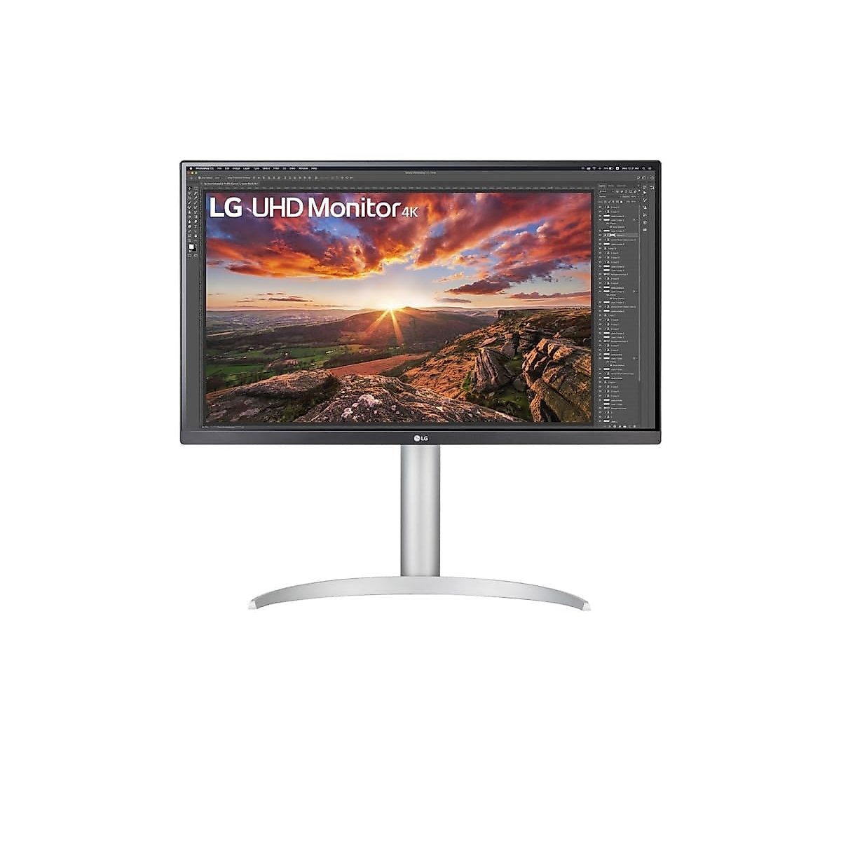 LG 27” 27BP85UN-W IPS 4K UHD Computer Monitor with USB Type-C™, VESA Display HDR™ 400, AMD FreeSync™ & Adjustable Stand
