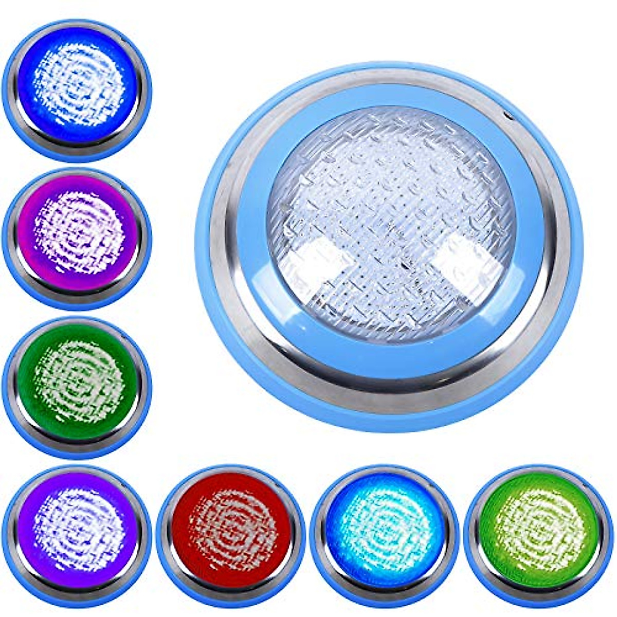 Eapmic 12V 45W Pool Light Underwater Color-Change LED Lights RGB IP68 with Remote (45W ABS+Stainless Steel)