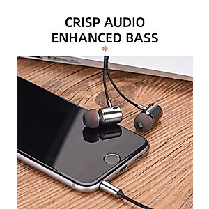 ELIK Earbud Headphone Wired Earphones with Microphone and Call Controller Dynamic Crystal Clear Sound, Ergonomic Comfort-Fit Compatible with iPhone, Android Pixel Samsung Phones