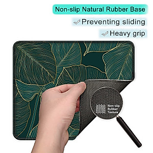 ITNRSIIET Mouse Pad with Stitched Edge Premium Textured Smooth Precise Operation Waterproof Washable Non-Slip Rubber Base Desktop Protection Mat, 10.2×8.3×0.12 inches, Palm Texture