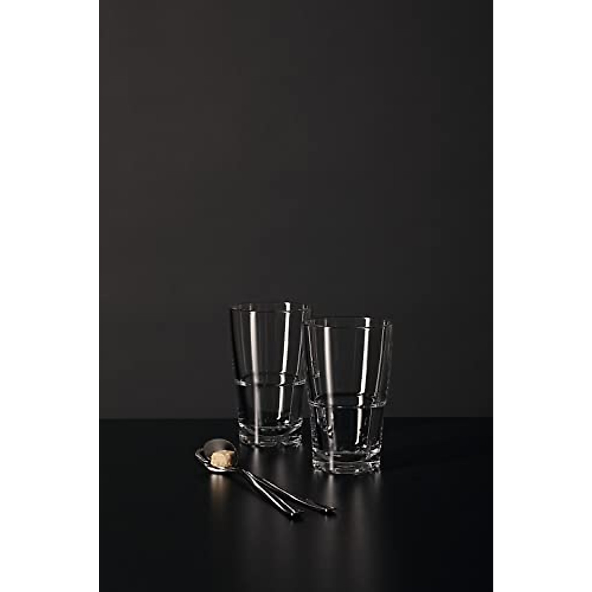 LEONARDO Senso 024041-CN Latte Macchiato Cups & Spoons, Set of 12, 13.4 fl oz (390 ml)