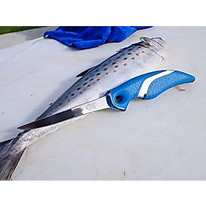 Cuda 6-Piece Fish Fillet Knife Set with Knife Sharpener (18133),Blue