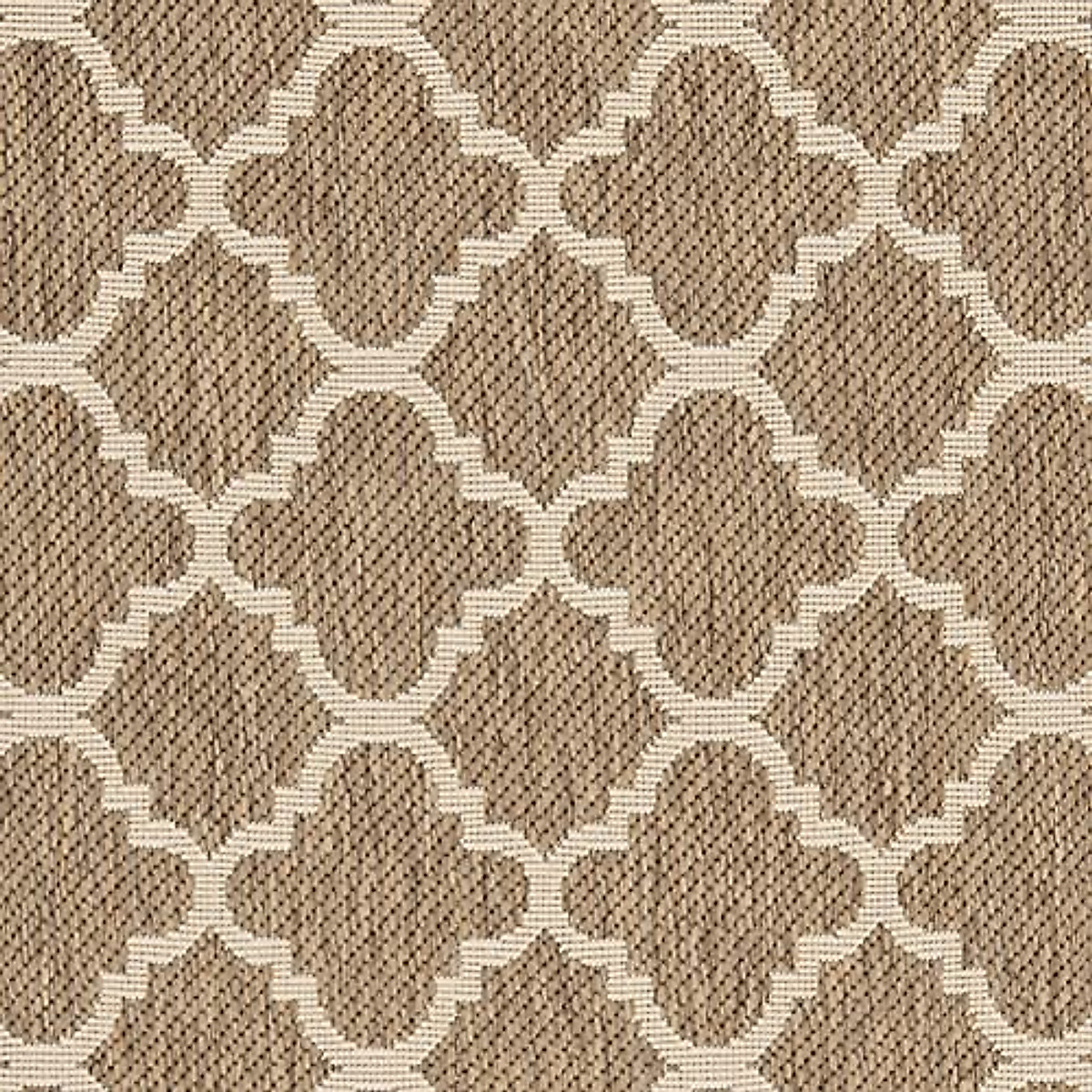 SAFAVIEH Courtyard Collection 2'7" x 5' Brown/Bone CY6918 Trellis Indoor/ Outdoor Splashproof Easy Scrubbing Patio Backyard Mudroom Area Rug