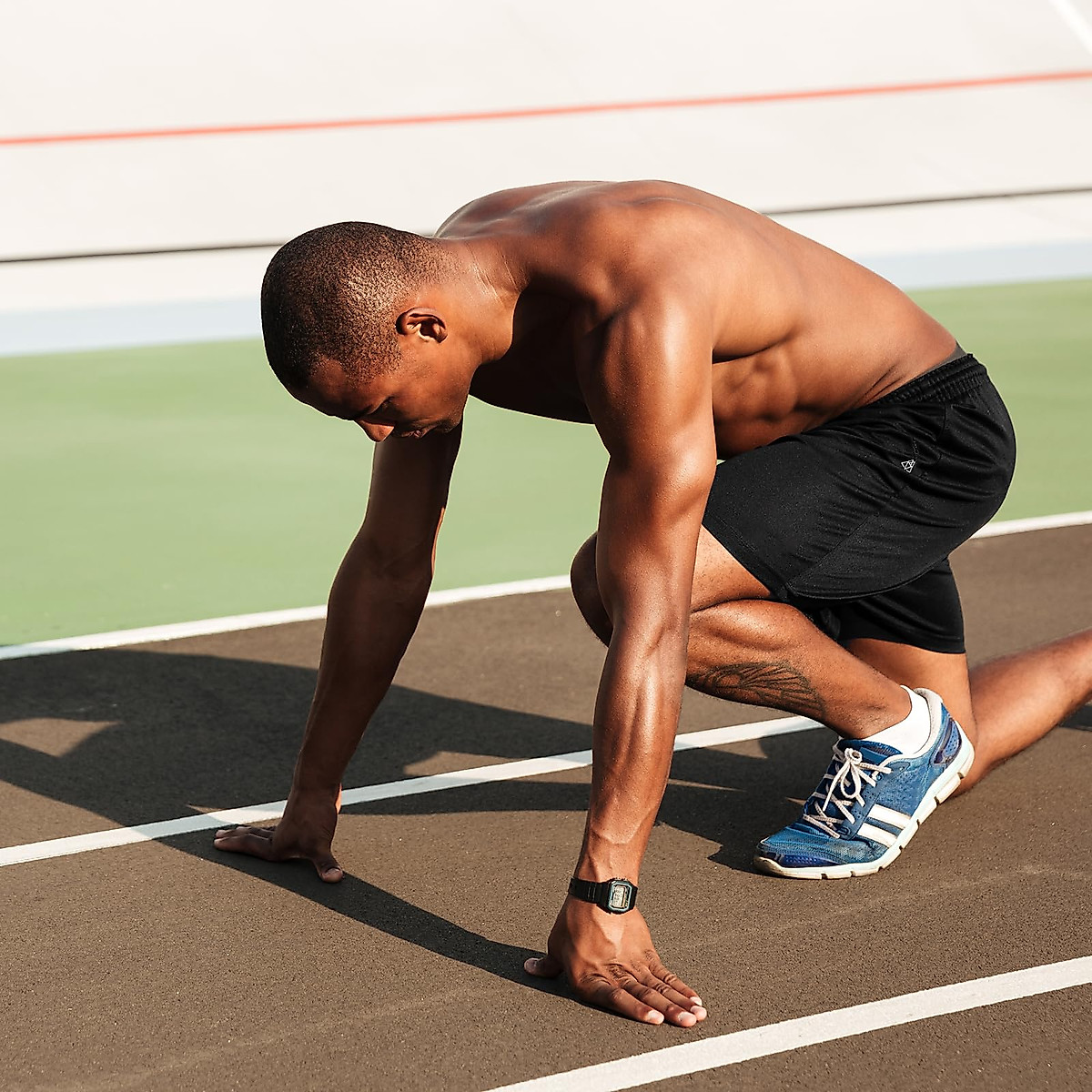 Haimont Mens Black Athletic Shorts Quick Dry Running Shorts with Zipper Pocket Lightweight Workout Linerless L