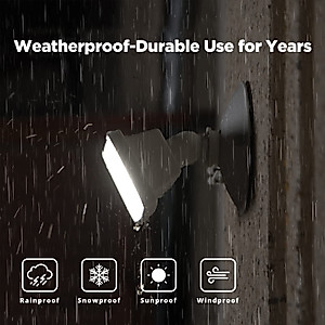 LUTEC 2 Packs 14W LED Flood Light Outdoor, 1300LM 5000K Single-Head Floodlight, Waterproof Exterior Security Fixture Wall Light for House Patio Garden Yard